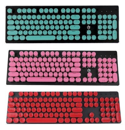 Acrylic Double Shot Keycaps – Round Typewriter Style | Flashquark ...