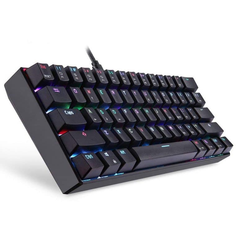 Motospeed CK61 60% RGB Keyboard with Kailh Box White switches and USB-C ...
