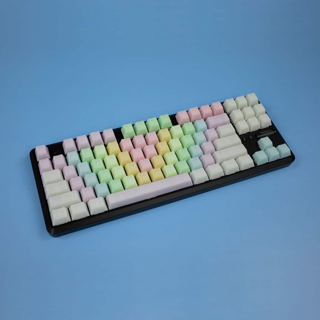 POM Jelly Rainbow Keycaps Blank (108 keycap set) | With 1.75u Shift ...