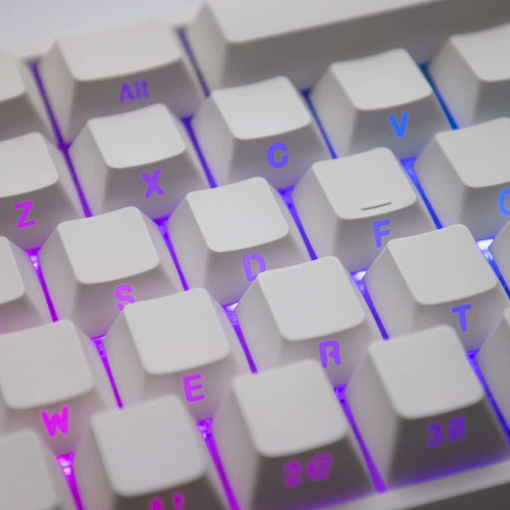 Cherry Profile White PBT Keycaps with Translucent Side Legends ...